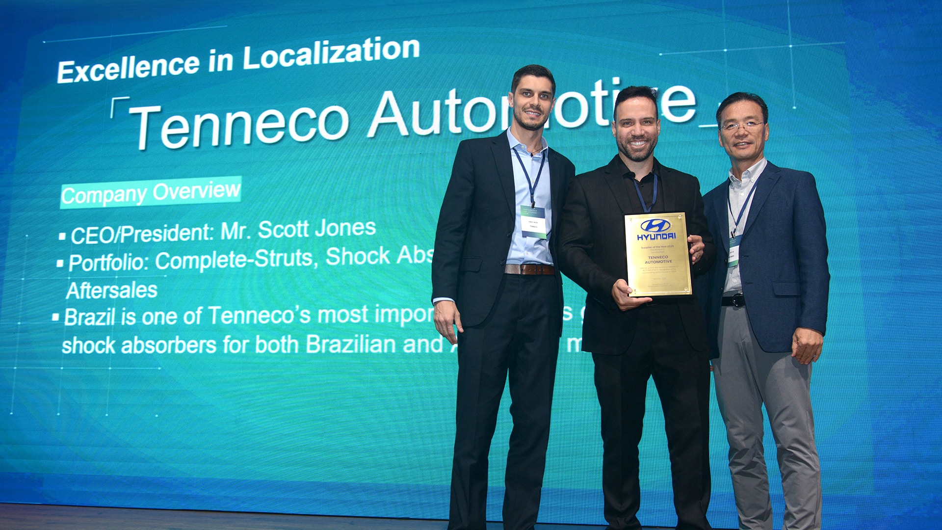 Hyundai Brazil recognized Tenneco Monroe Ride Solutions with the ...